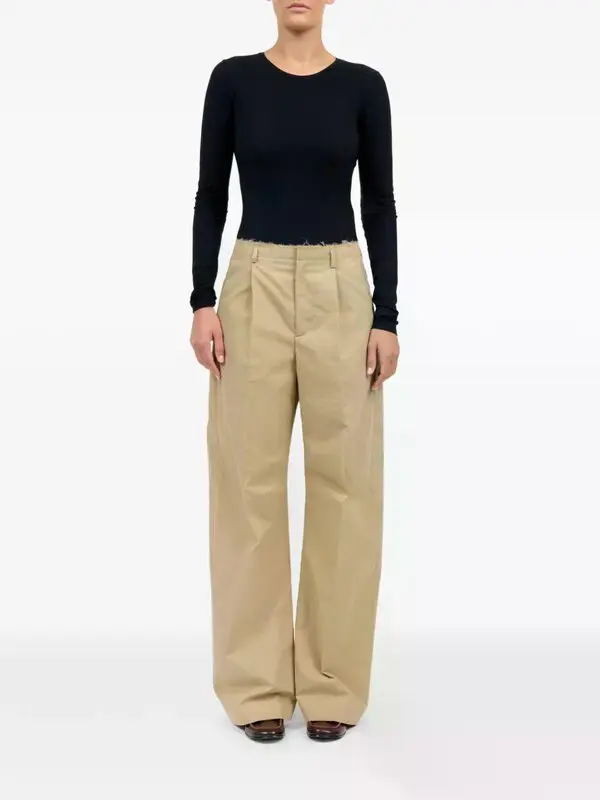 MAISON MARGIELA Belt Loops Wide Leg Trousers