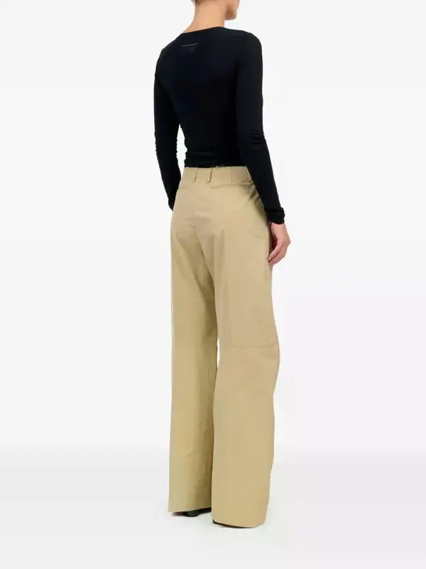 MAISON MARGIELA Belt Loops Wide Leg Trousers