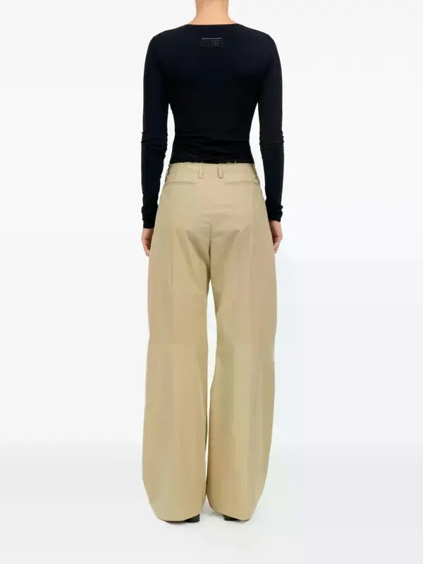 MAISON MARGIELA Belt Loops Wide Leg Trousers