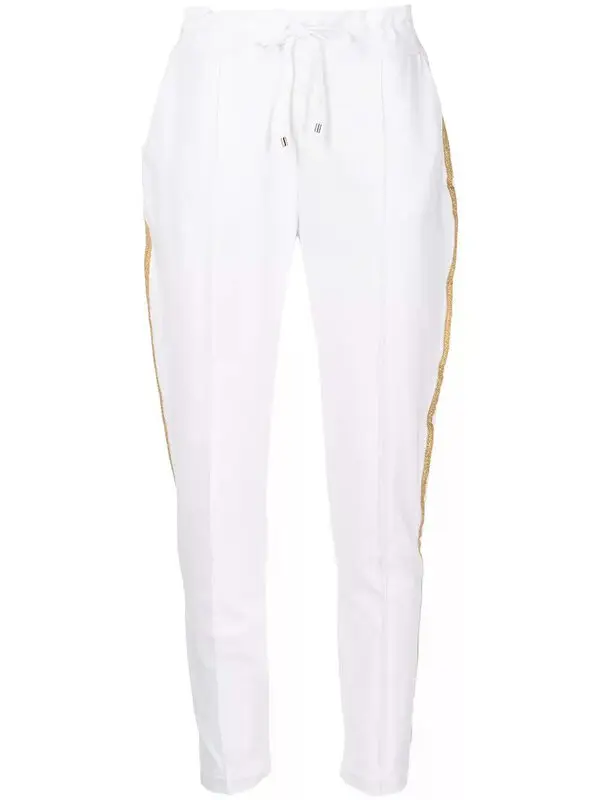 MADISON MAISON Side-stripe Track Pants - White