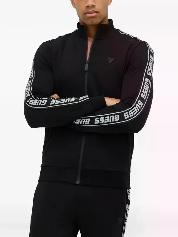 Guess Zip Jacket With Logo Trim