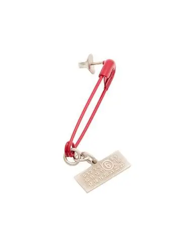 MAISON MARGIELA Single Metal Earring - Red