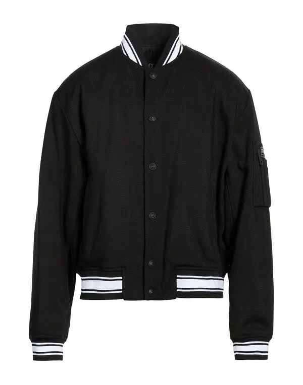 Versace Polyamide, Wool, Polyester, And Elastane Varsity Jacket