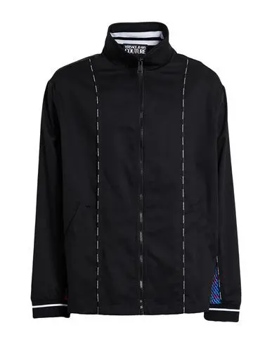 Versace Bright Polyester And Cotton Jacket - Black