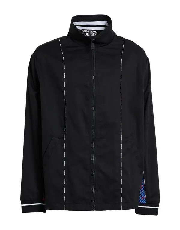 Versace Bright Polyester And Cotton Jacket - Black