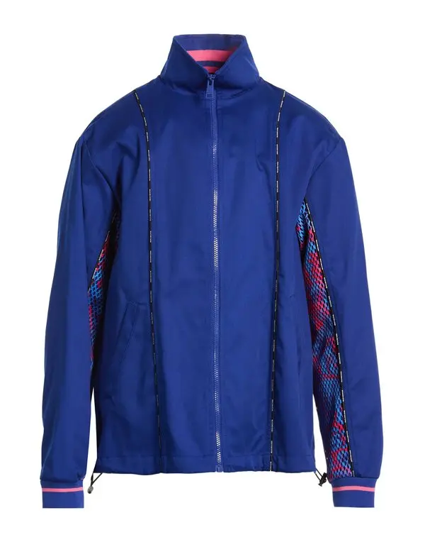 Versace Bright Polyester And Cotton Jacket - Bright Blue