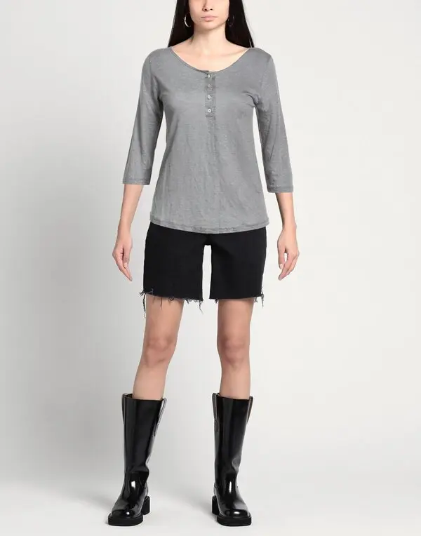 ARAGONA Henley Linen T-shirt