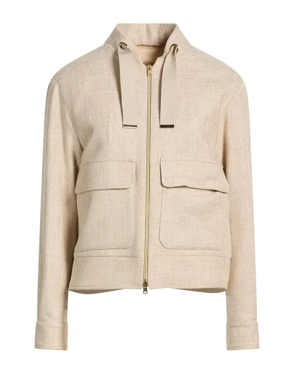 Herno Jacket In Virgin Wool Blend With Metallic Fiber