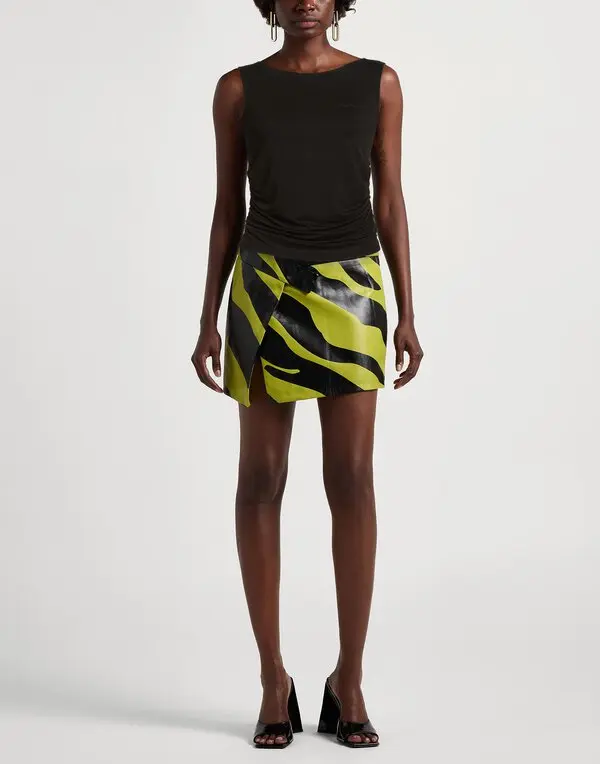 Karl Lagerfeld Sleeveless Gathered Jersey Top - Black