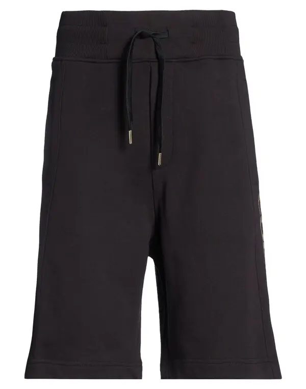 Versace Cotton French Terry Athletic Shorts - Black