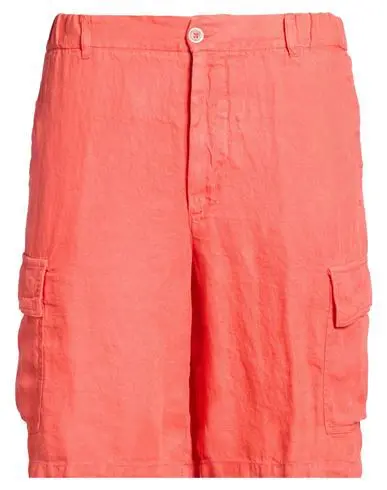 120% Lino Linen Cargo Shorts - Red