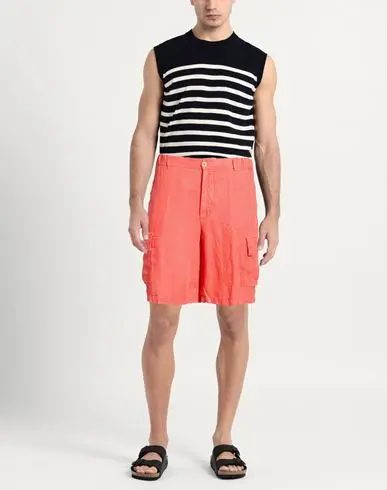 120% Lino Linen Cargo Shorts - Red