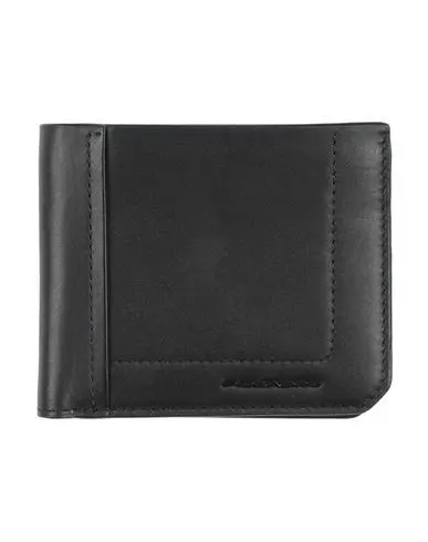 PIQUADRO Wallet Cow Leather, Metal, Polyurethane, Polypropylene - Black