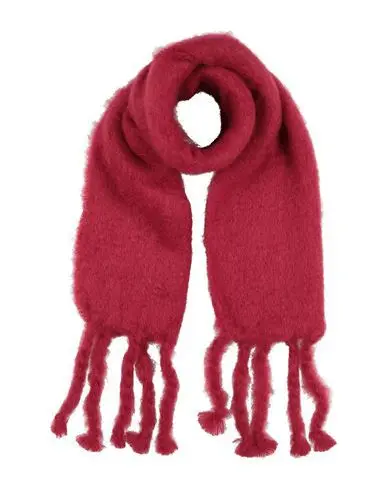 JIL SANDER Scarf Garnet Mohair Wool, Wool, Polyamide - Red