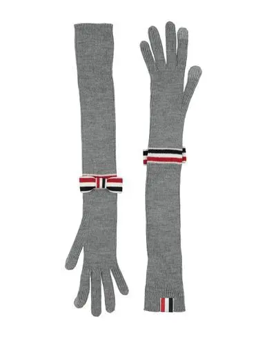 Thom Browne Gloves In Virgin Wool - Grey