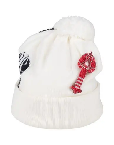 Thom Browne Ivory Wool Beanie - White