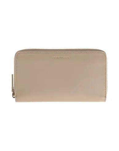 Emporio Armani Wallet Lambskin, Cow Leather, Polyurethane - Sand
