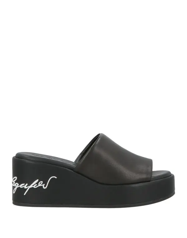 Karl Lagerfeld Leather Slide Sandals