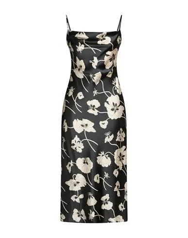 REALLY WILD Silk Floral Print Midi Dress