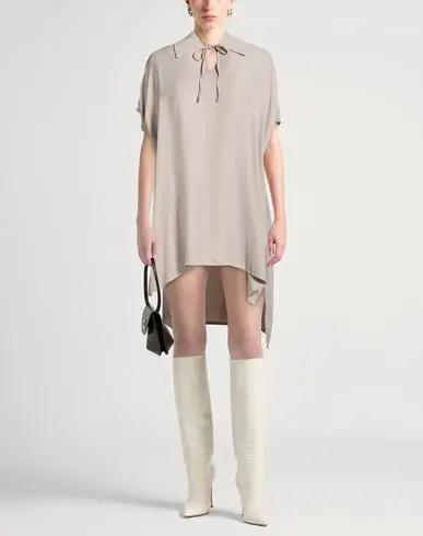 Masnada Cupro Asymmetrical Mini Dress