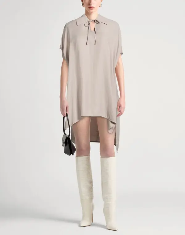 Masnada Cupro Asymmetrical Mini Dress