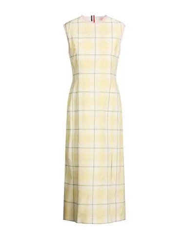 Thom Browne Midi Dress Checked Wool - Yellow