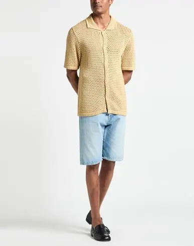 Sandro Shirt Size Cotton - Sand