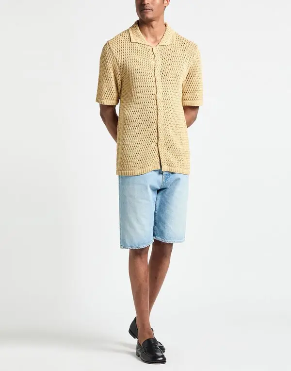Sandro Shirt Size Cotton - Sand