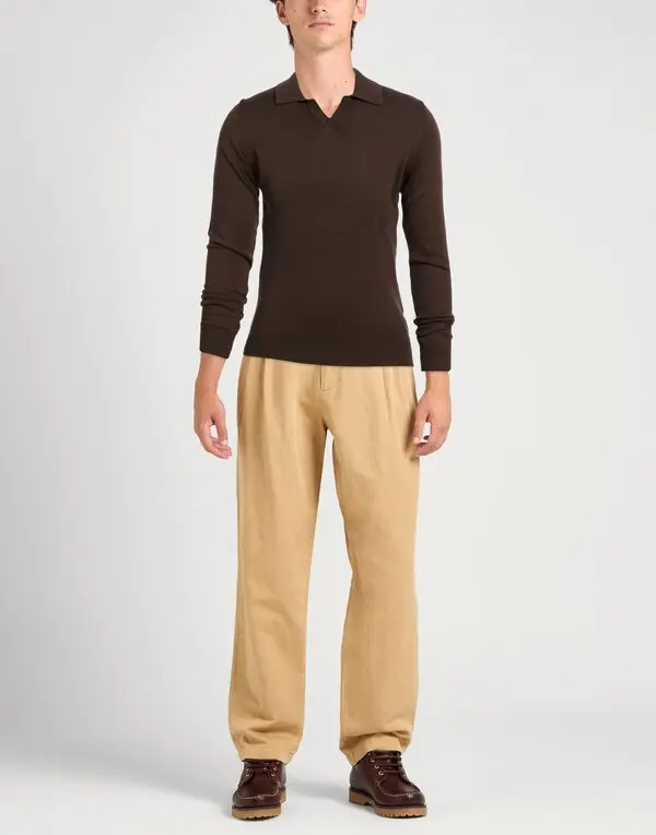 BERNA Knitted V-neck Cotton Sweater