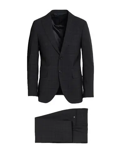 TOMBOLINI Suit Size Virgin Wool, Elastane - Black