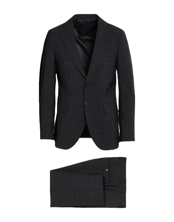 TOMBOLINI Suit Size Virgin Wool, Elastane - Black
