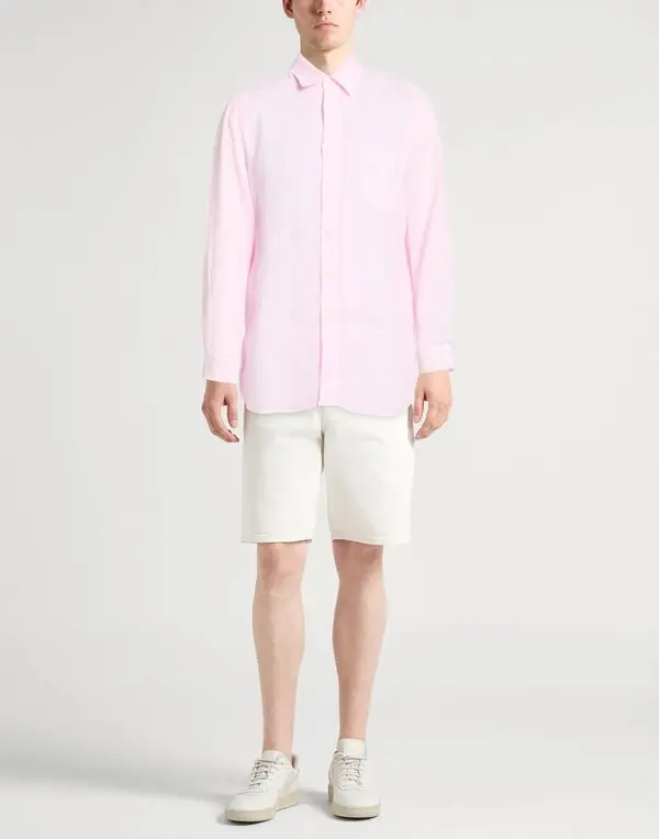120% Lino Shirt Size Linen - Pink
