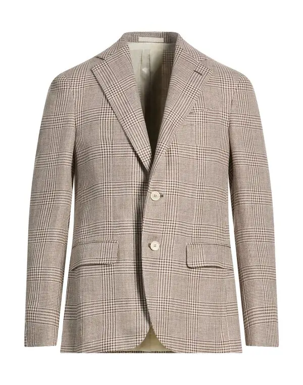 Caruso Blazer Size Linen, Wool - Beige