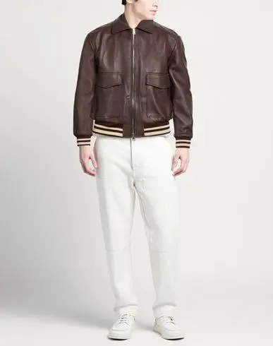 STREET LEATHERS Leather Bomber Jacket