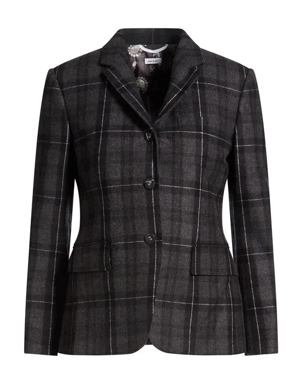 Thom Browne Single-breasted Flannel Blazer - Grey