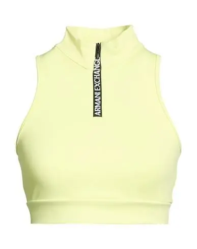 Armani Exchange Sleeveless High Neck Half-zip Sports Top - Green