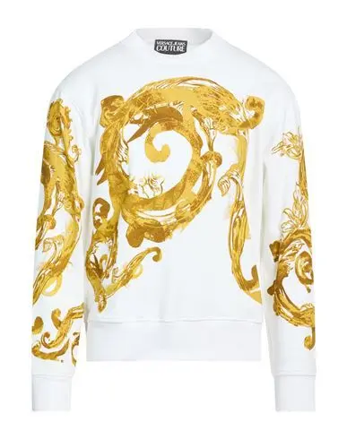 Versace Crewneck Sweatshirt With Signature Print - White