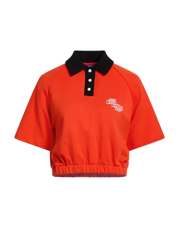 Karl Lagerfeld Cropped Short Sleeve Polo Shirt