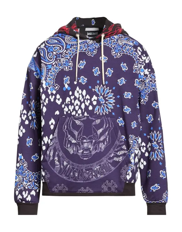 Just Cavalli Cotton Fleece Paisley-print Sweatshirt