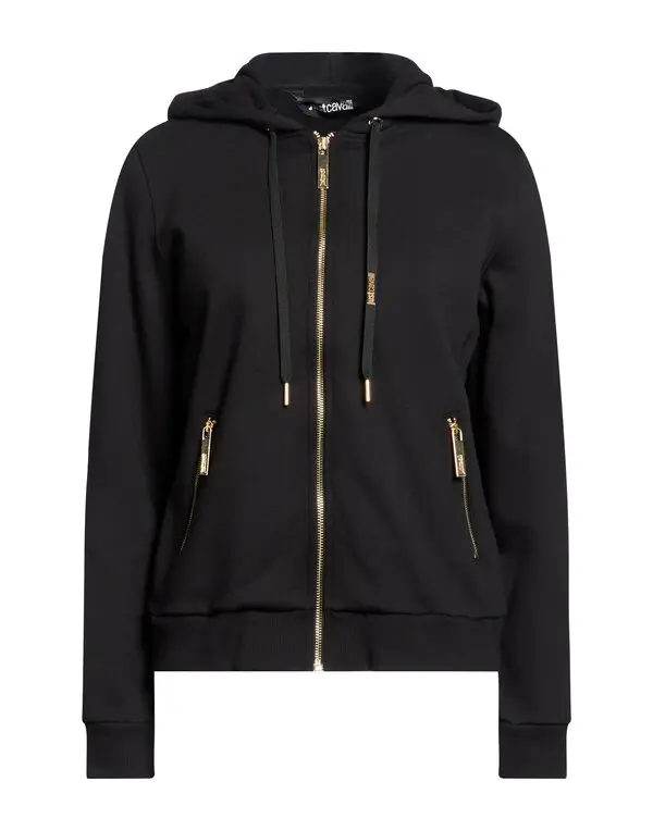 Just Cavalli Cotton Fleece Sweatshirt - Black