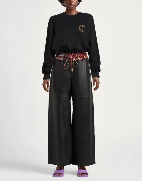 Just Cavalli Solid Color French Terry Sweatshirt
