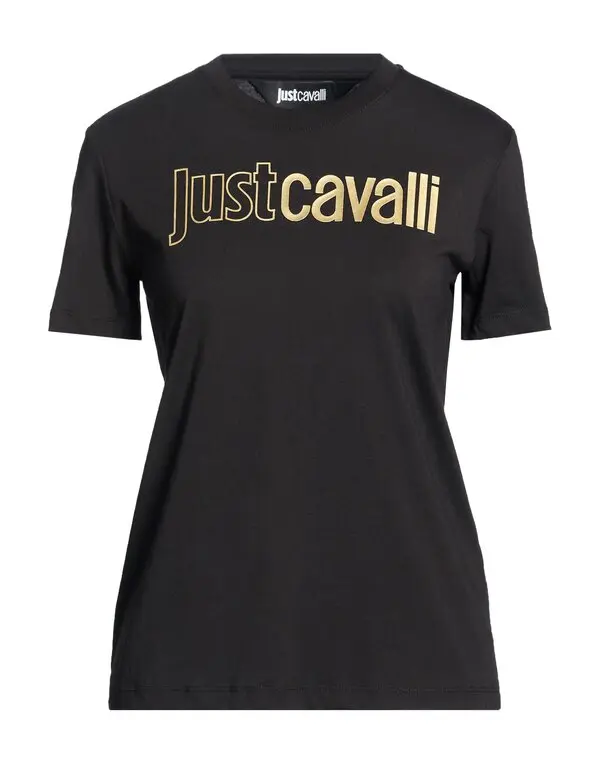 Just Cavalli Logo-print Jersey T-shirt - Black