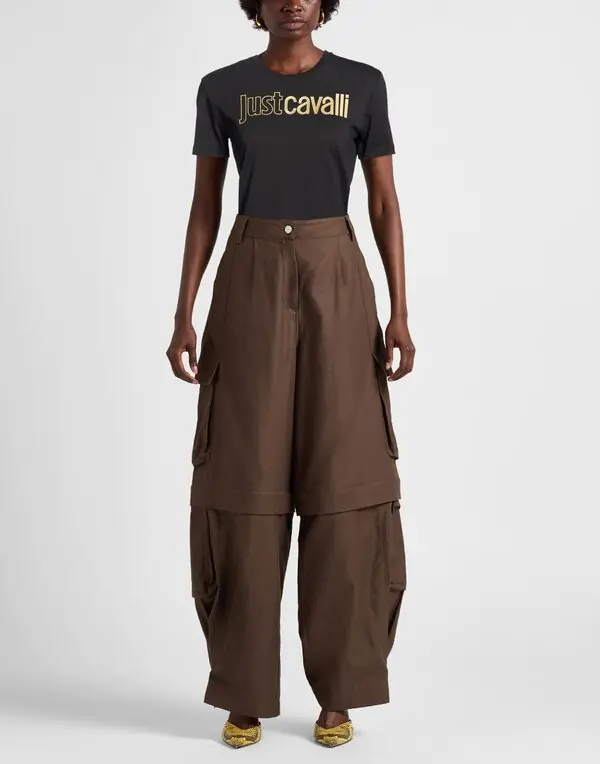 Just Cavalli Logo-print Jersey T-shirt - Black