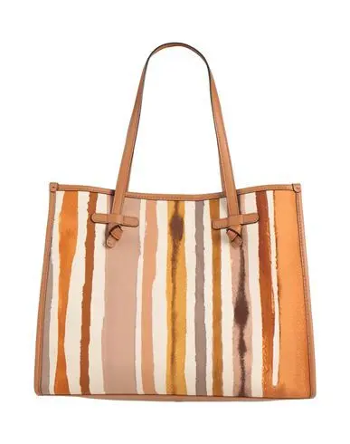 GIANNI CHIARINI Marcella Club Striped Twill Tote - Camel