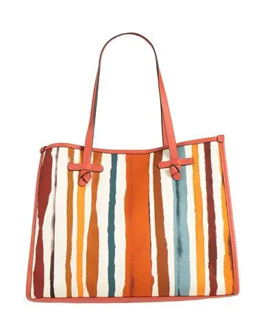 GIANNI CHIARINI Marcella Club Striped Twill Tote - Red