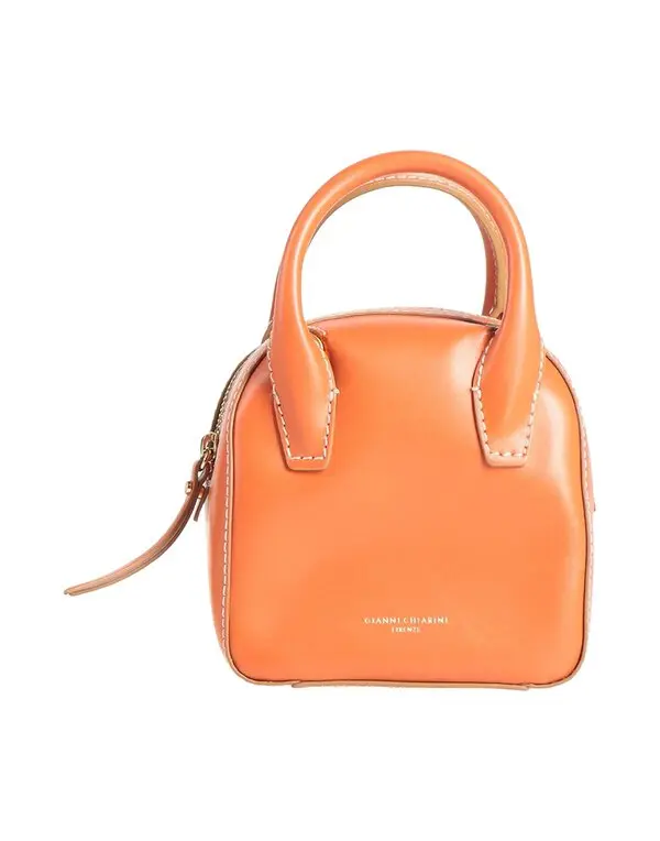 GIANNI CHIARINI Leather Bowler Bag With Chain Strap