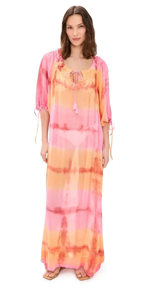 CONIGLIO PALM BEACH Delray Maxi Dress - Bromeliad Hand Dye