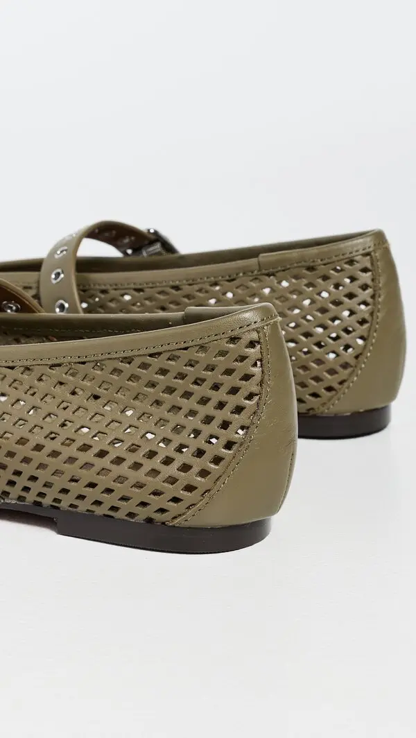 Madewell Remy Mary Jane Flats - Worn Olive