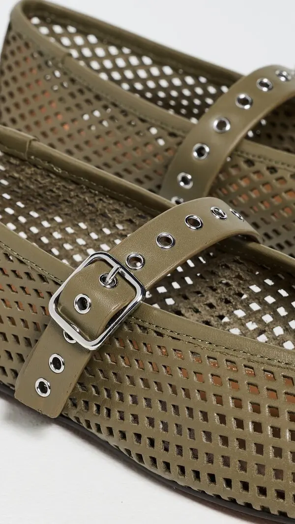Madewell Remy Mary Jane Flats - Worn Olive