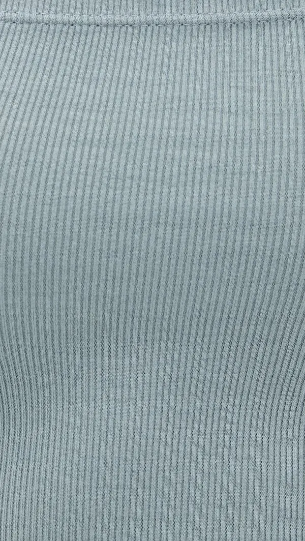 Eterne Square Neck Ribbed Tank - Slate
